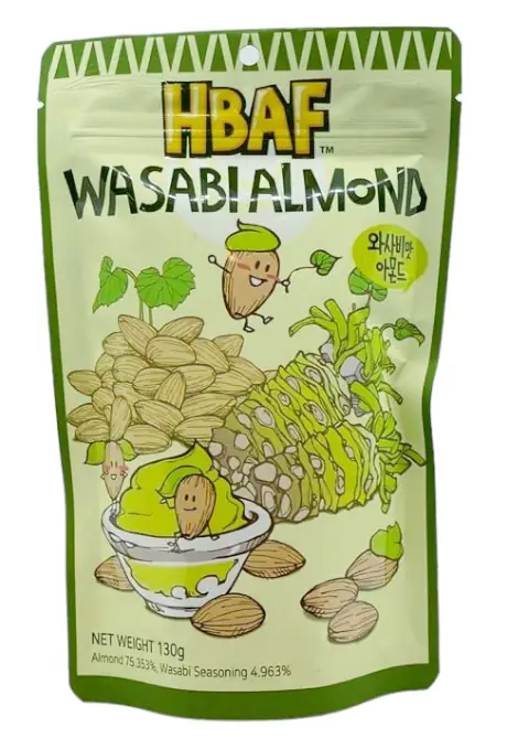 Hbaf Almond Wasabi 130g – Baba G Online Grocery Store