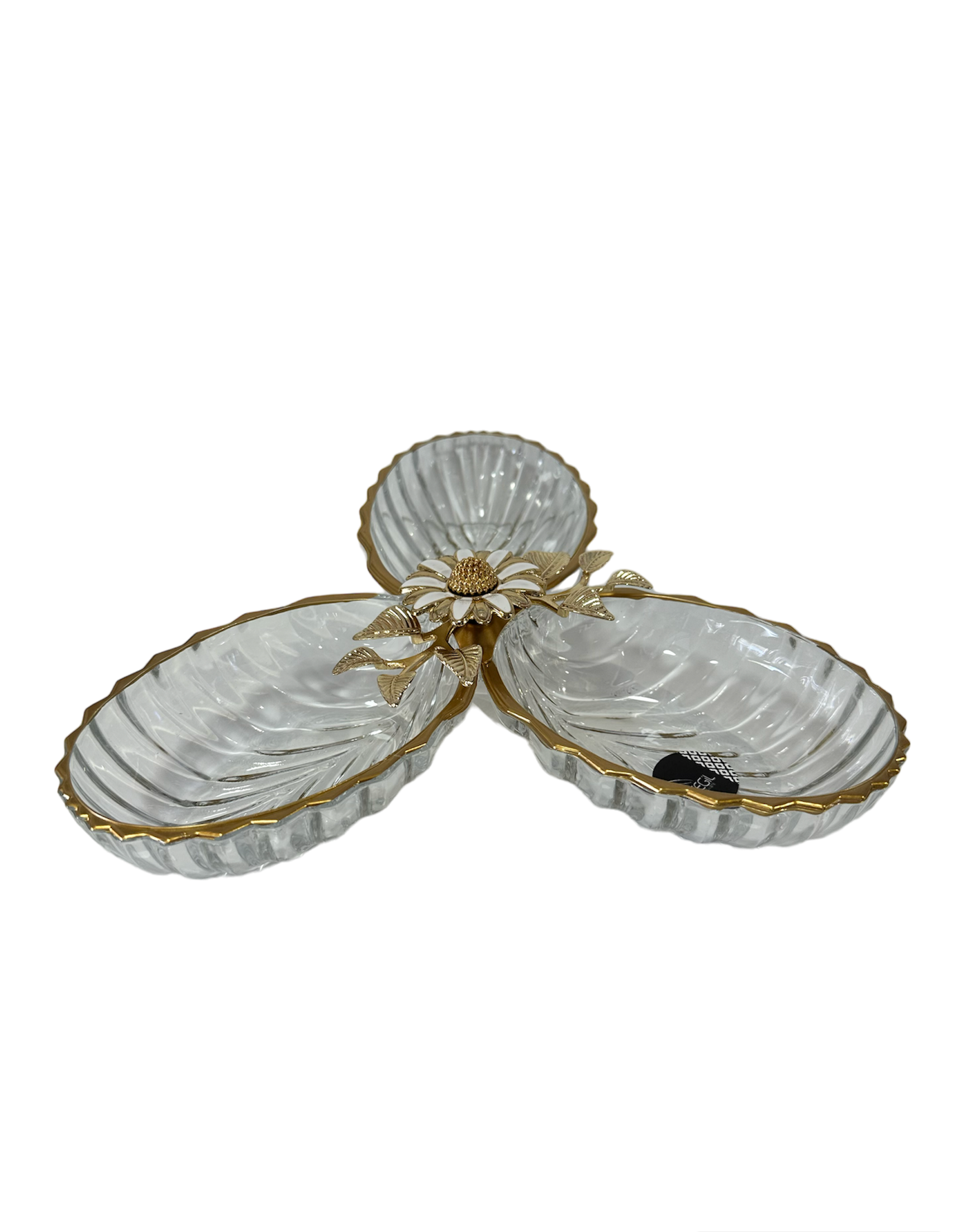 White Daisy Glass Service bowls 3 pcs – Baba G Online Grocery Store