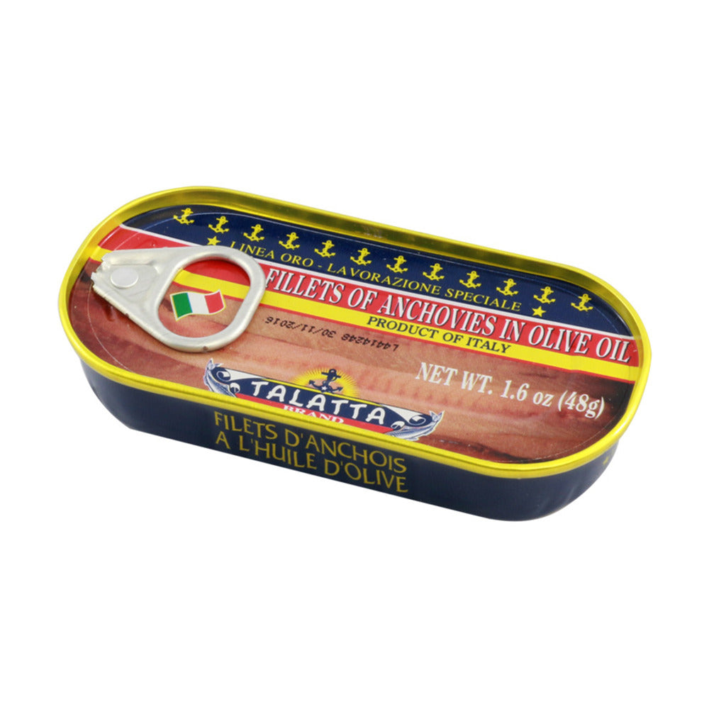 Talatta Anchovy Fillet in Olive Oil 48g – Baba G Online Grocery Store