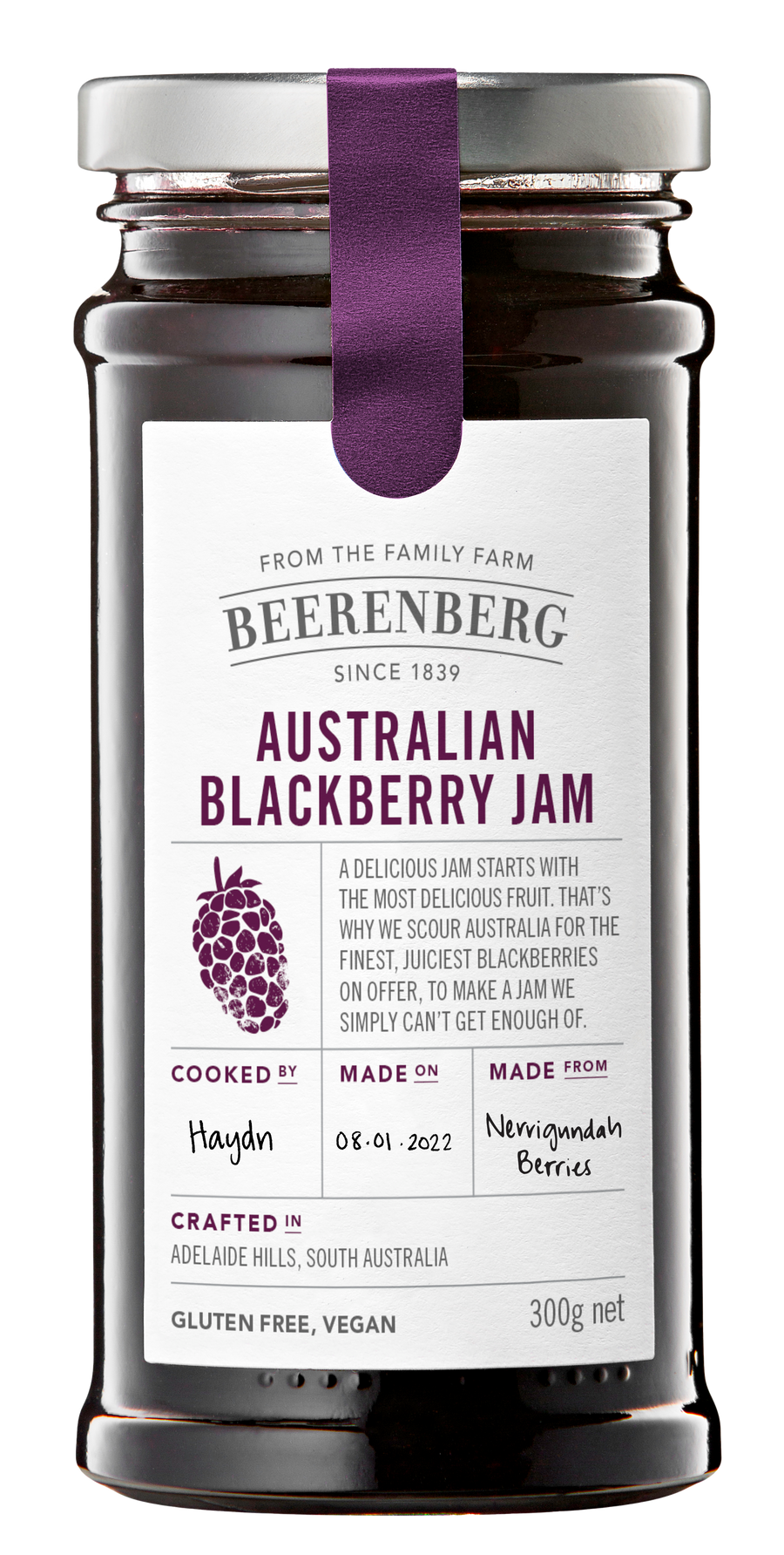 BEERENBERG AUSTRALIAN BLACKBERRY JAM 300g – Baba G Online Grocery Store