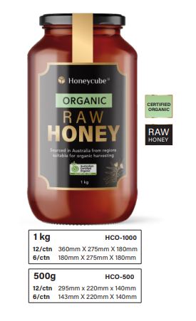 HoneyCube Raw Organic Honey Glass Jar – Baba G Online Grocery Store