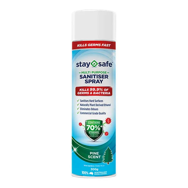 Stay Safe Sanitiser and Disinfectant Surface Spray Sanitiser Pine Scen ...