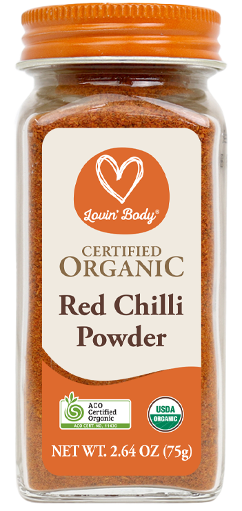 Certified Organic Red Chilli Powder 75g – Baba G Online Grocery Store