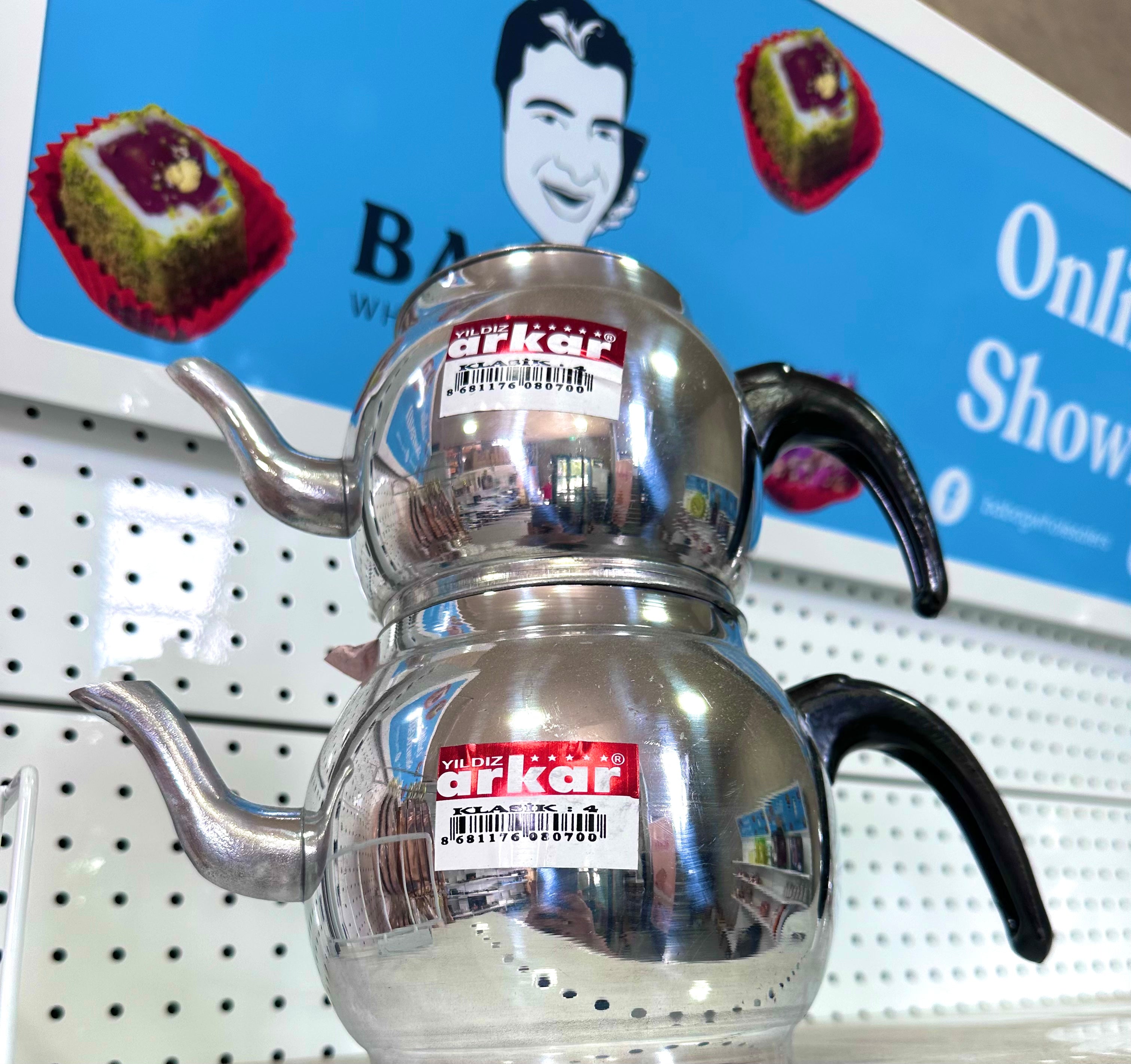 Steel Turkish Tea Kettle Double - Black – Baba G Online Grocery Store