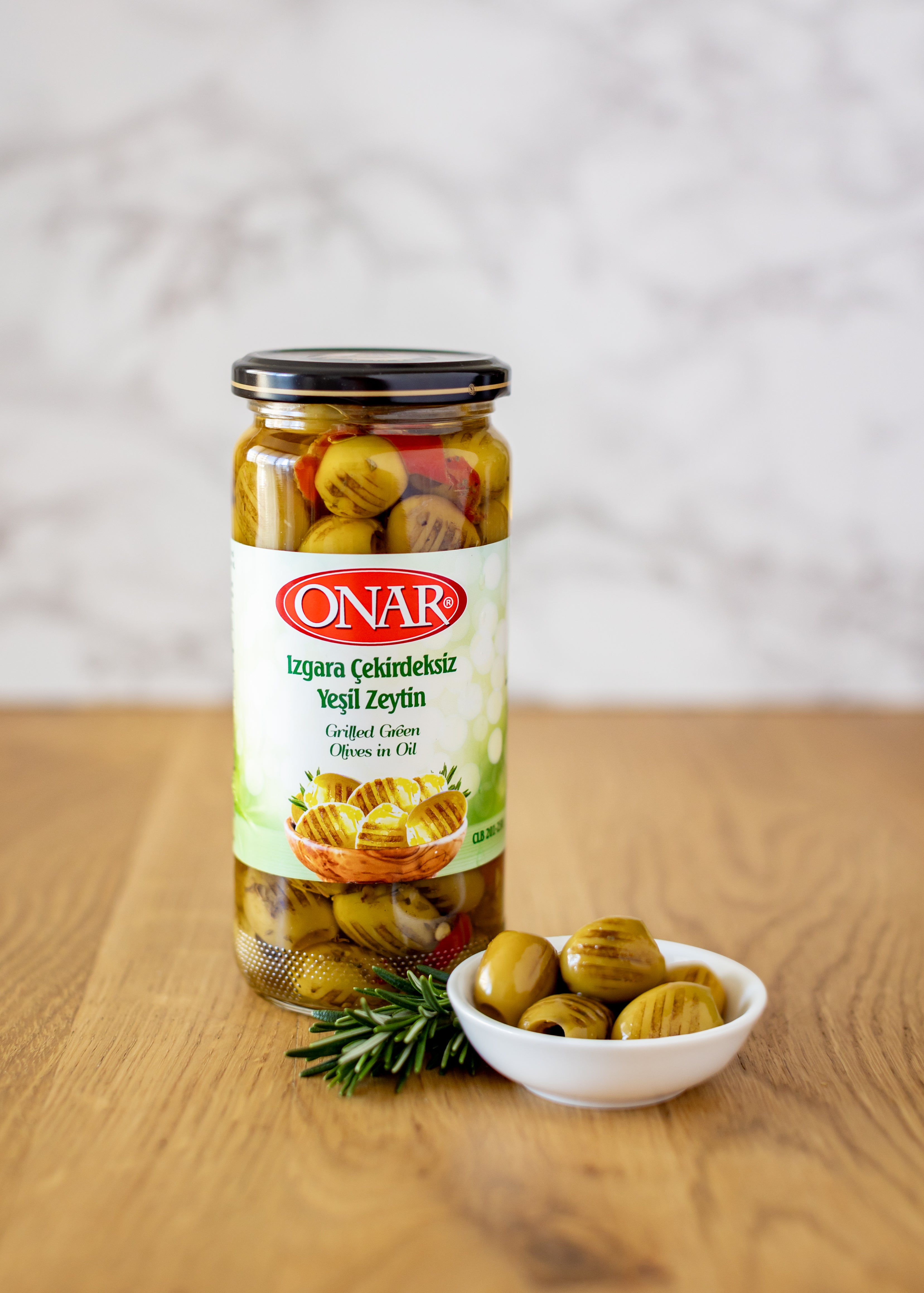 Onar Grilled Green Olives in Oil - 750 – Baba G Online Grocery Store