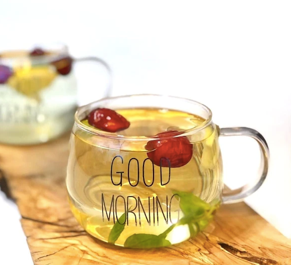 Good Morning Glass Mug – Baba G Online Grocery Store
