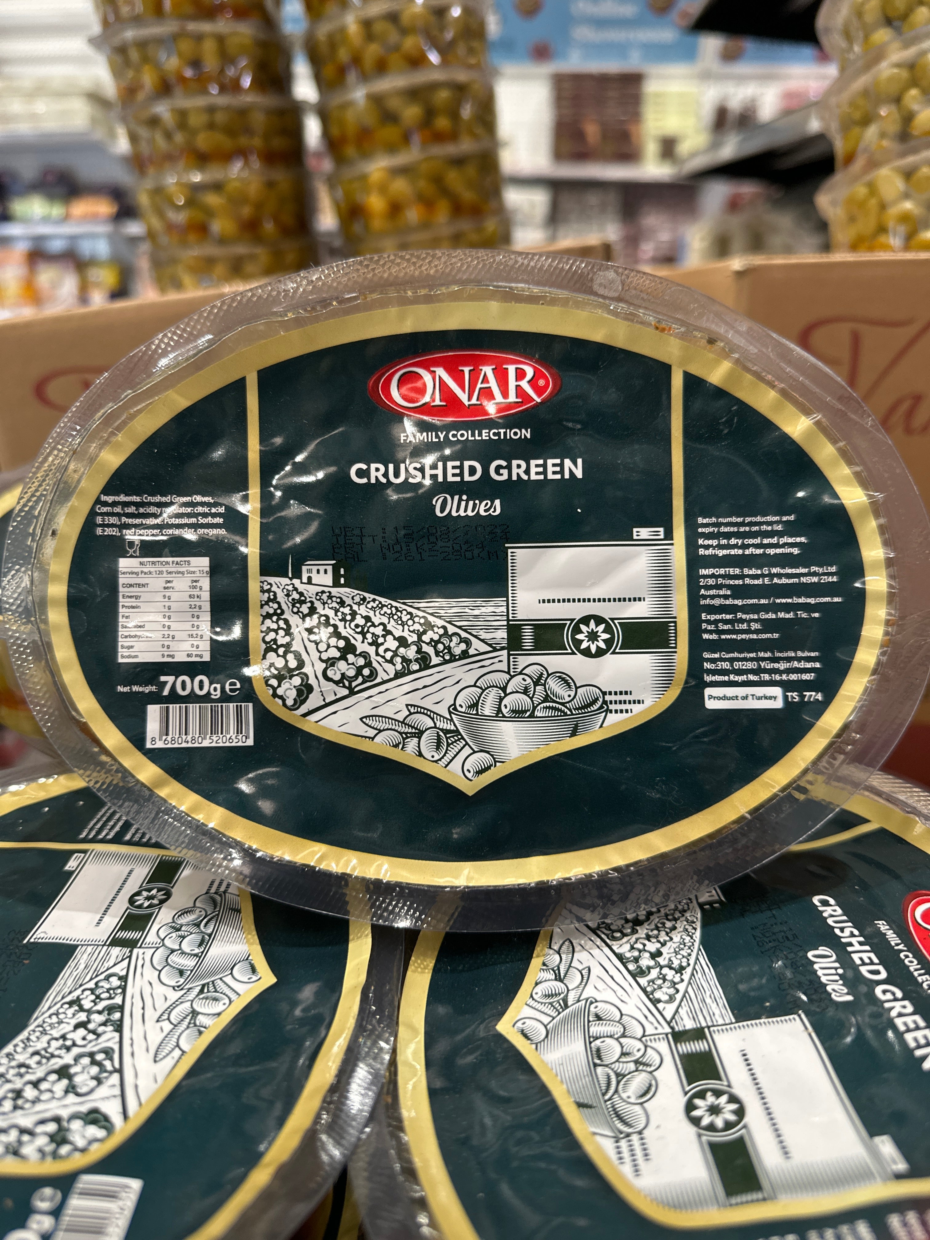 Onar Crushed Green Olives - 700g – Baba G Online Grocery Store