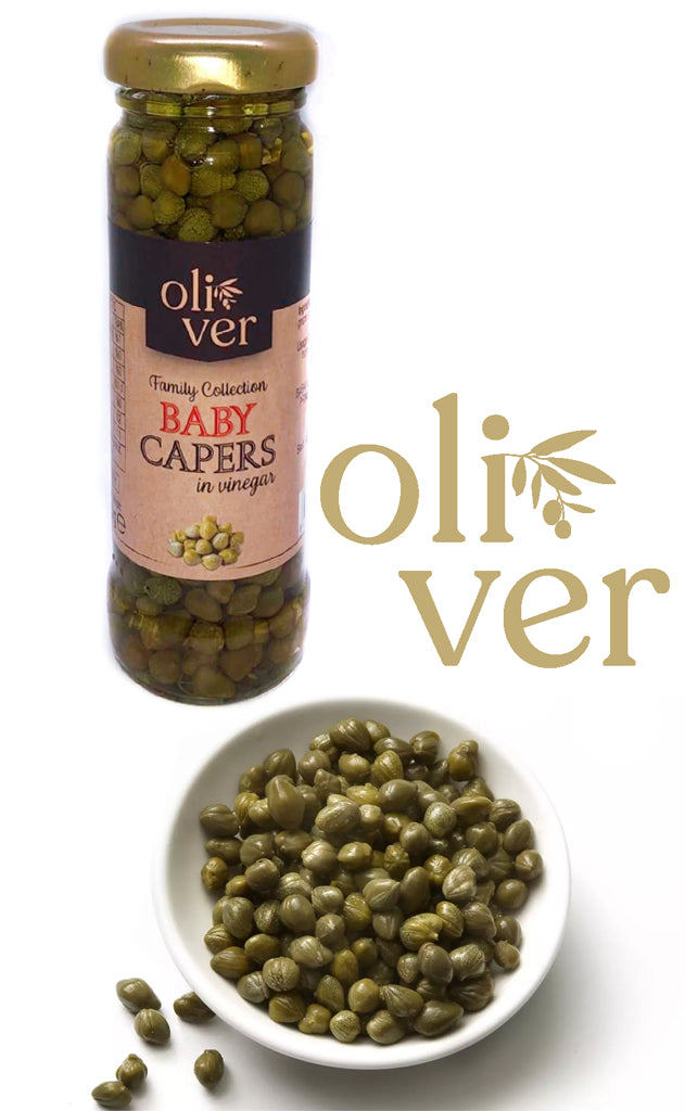 OLIVER Baby Capers in Vinegar - 110ml – Baba G Online Grocery Store